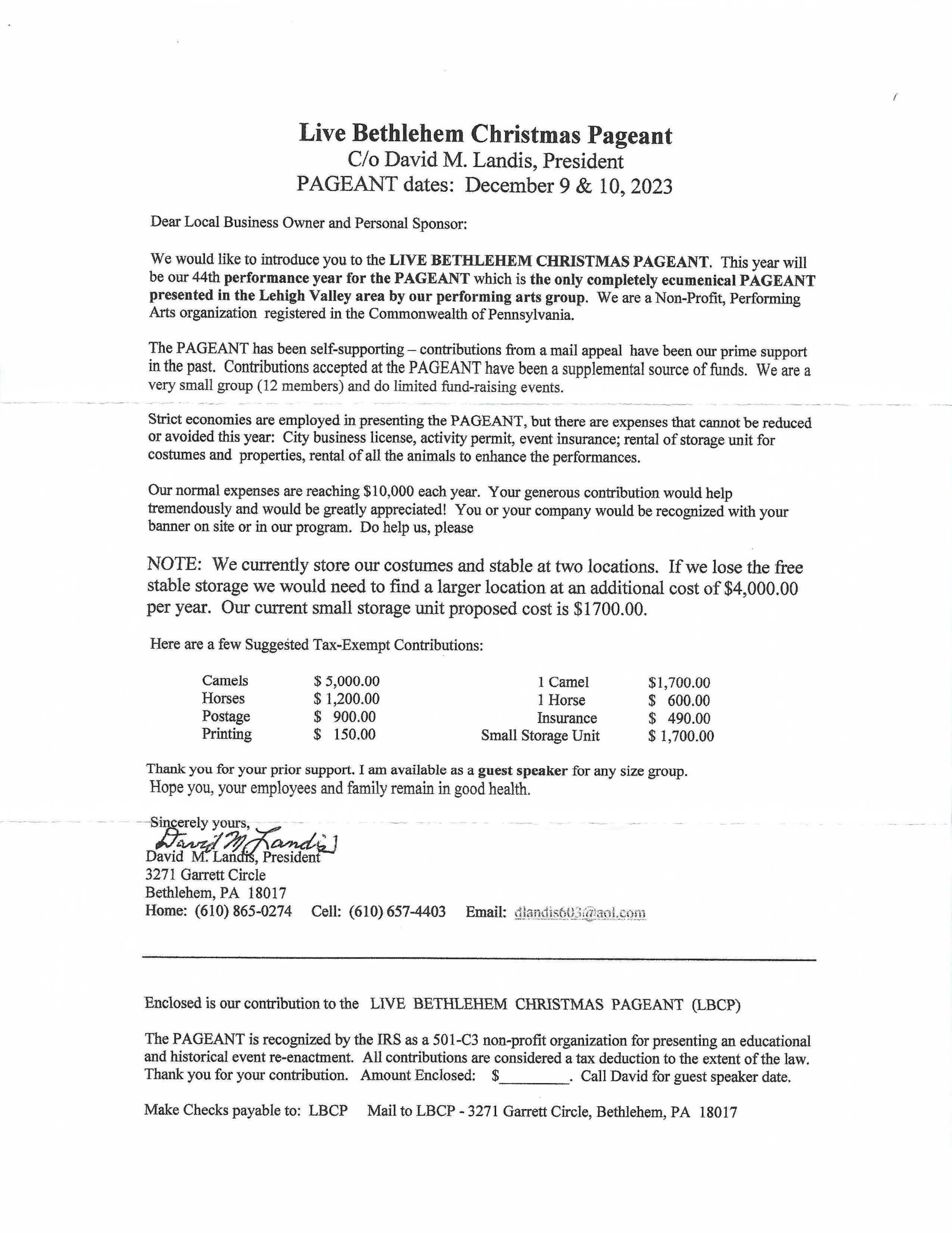 EXPERIENCE CHRISTMAS at the 44th Annual Live Bethlehem Christmas ...