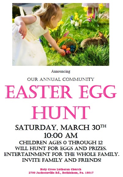 Annual Community Easter Egg Hunt at Holy Cross Lutheran Church on ...