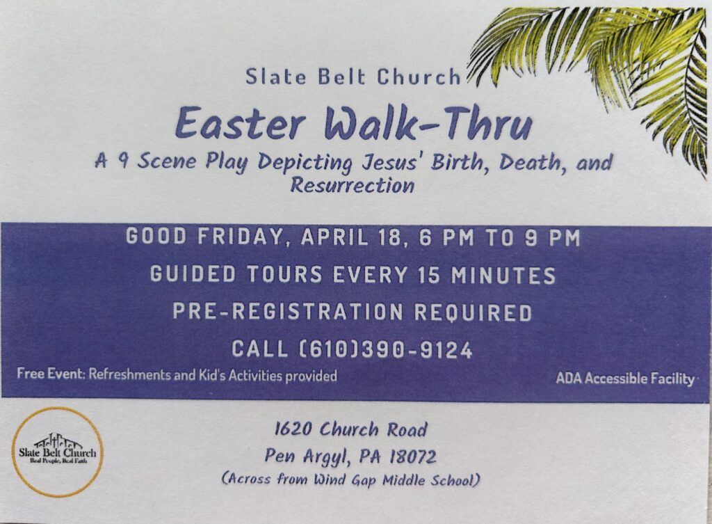 Good Friday Drama at Slate Belt Church Easter Walk Through on April ...