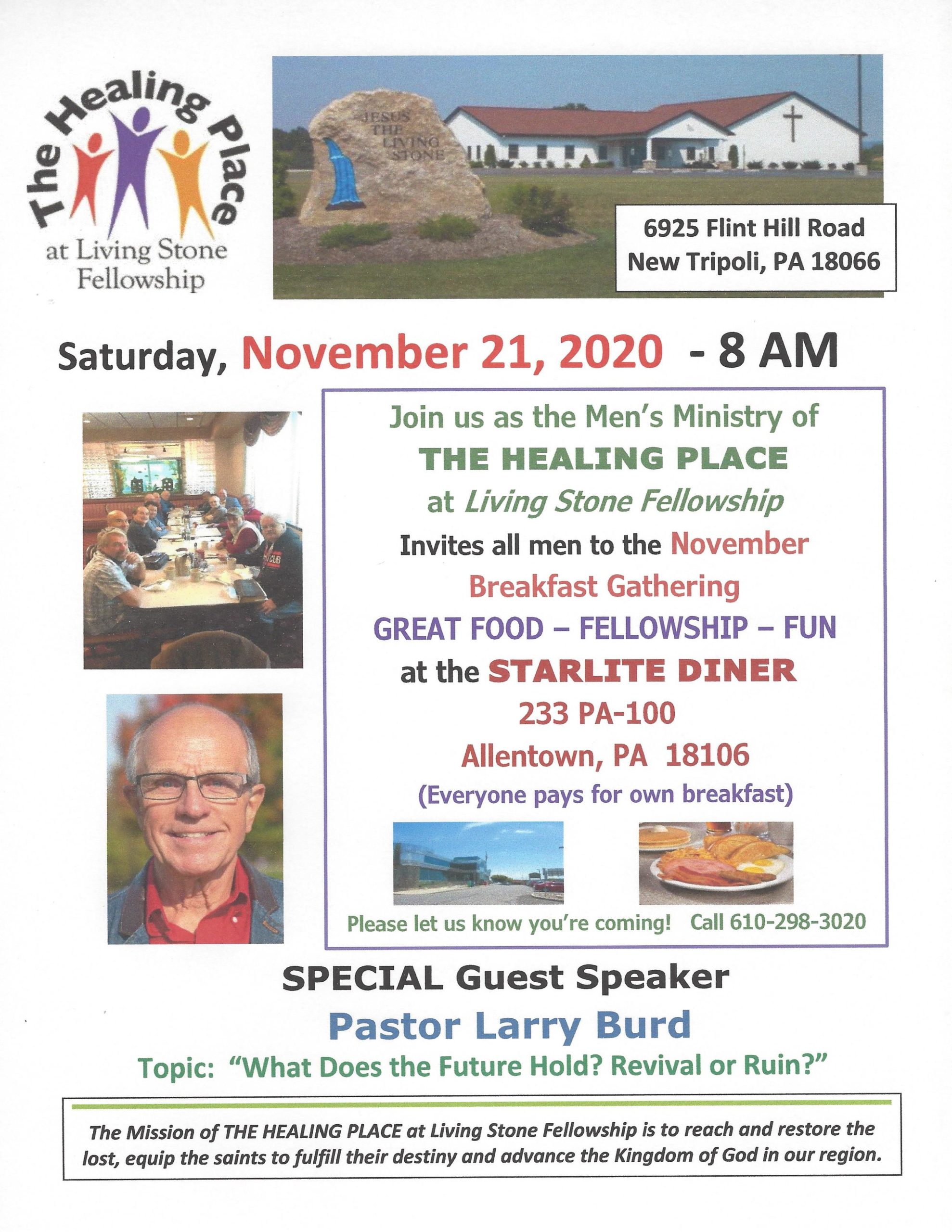 Men’s Breakfast at the Starlite Diner with Pastor Larry Burd on ...