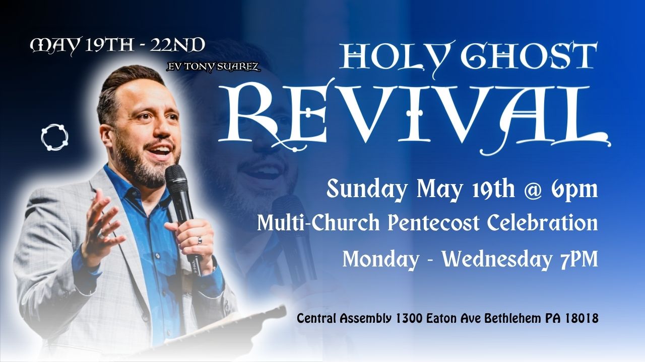 We are truly blessed to host Ev. Tony Suarez for Pentecost Sun. 6 PM ...