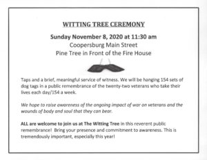Witting Tree Ceremony – Sunday, November 8th at 11:30 am Coopersburg ...